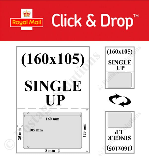 Integrated Labels 160mm X 105mm For Royal Mail Click & Drop - Postage ...