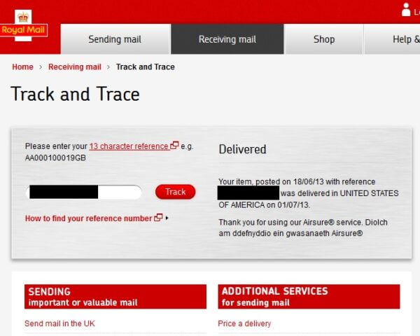 Royal Mail Tracking - Easy Track & Trace