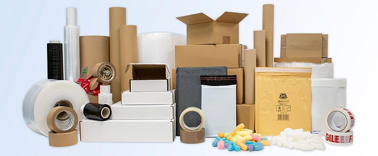Product packaging supplies store